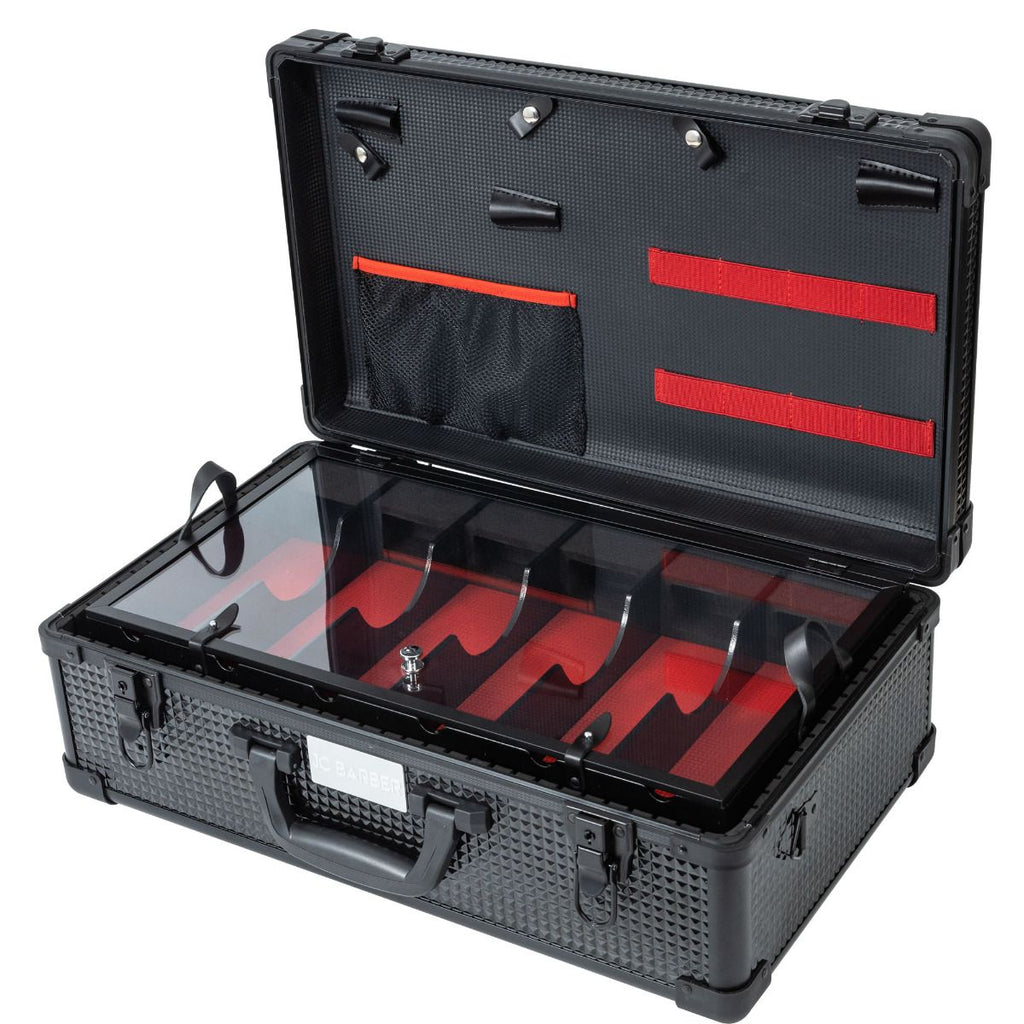 JC Black Ice Cube 6 Clipper Sliding Barber Portable Travel Case #JBC00 ...