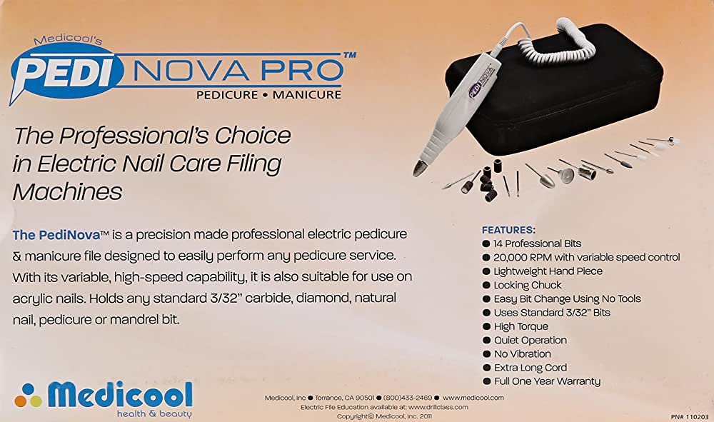 Medicool Pedi Nova Pro Professional Pedi/Mani Drill System 20K RPM – Mk ...
