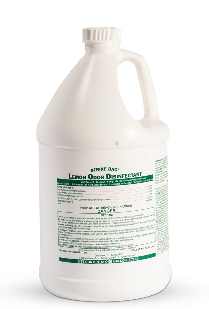 Strike Bac Disinfectant Cleaner with Lemon Scent 1 Gallon – Mk Beauty Club